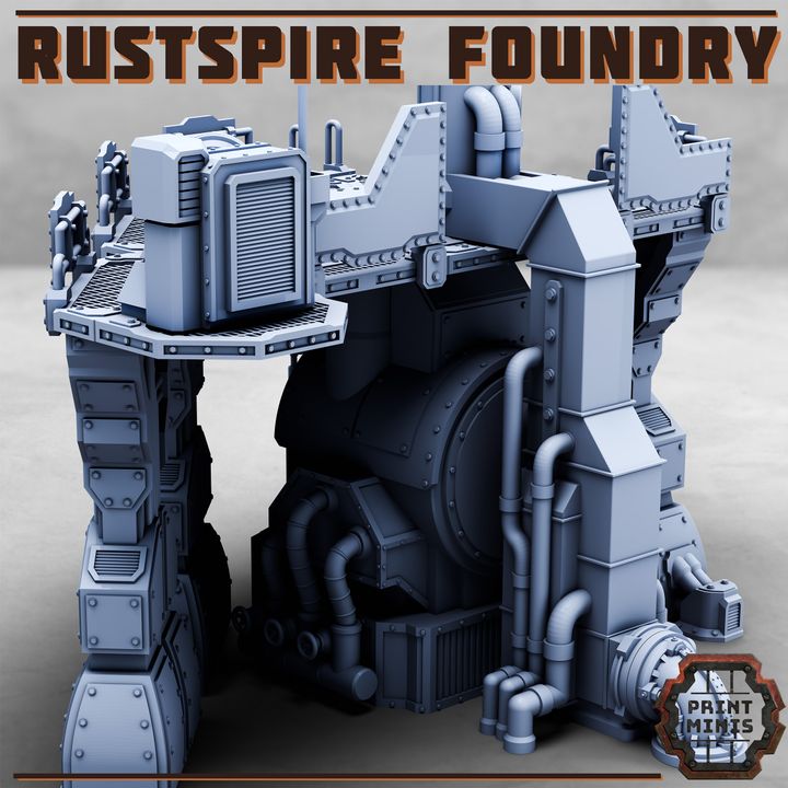 3D Printable Rustspire Foundry by Print Minis